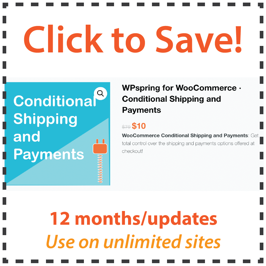 Woocommerce Conditional Shipping And Payments V 180 Coupon